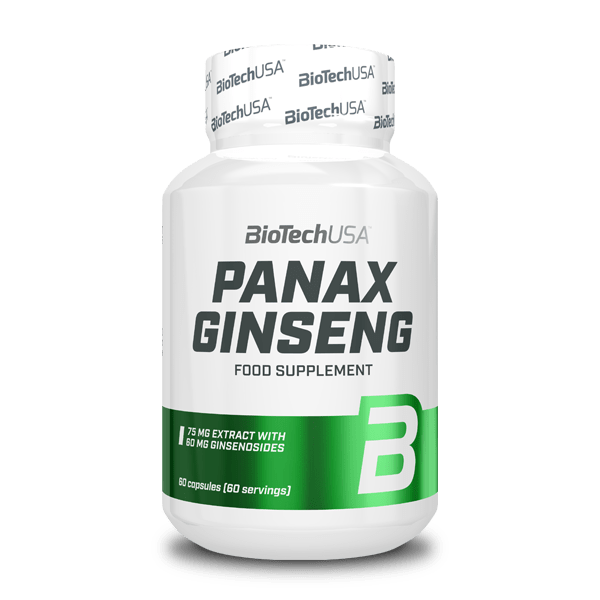 Panax Ginseng food supplement capsules, 60 pieces - BioTechUSA